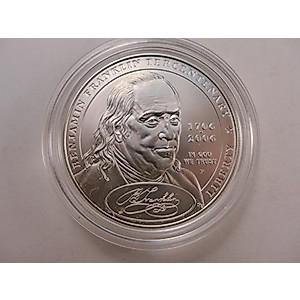 2006 Benjamin Franklin Commemorative Founding Father Uncirculated Silver Dollar $1 Uncirculated US Mint