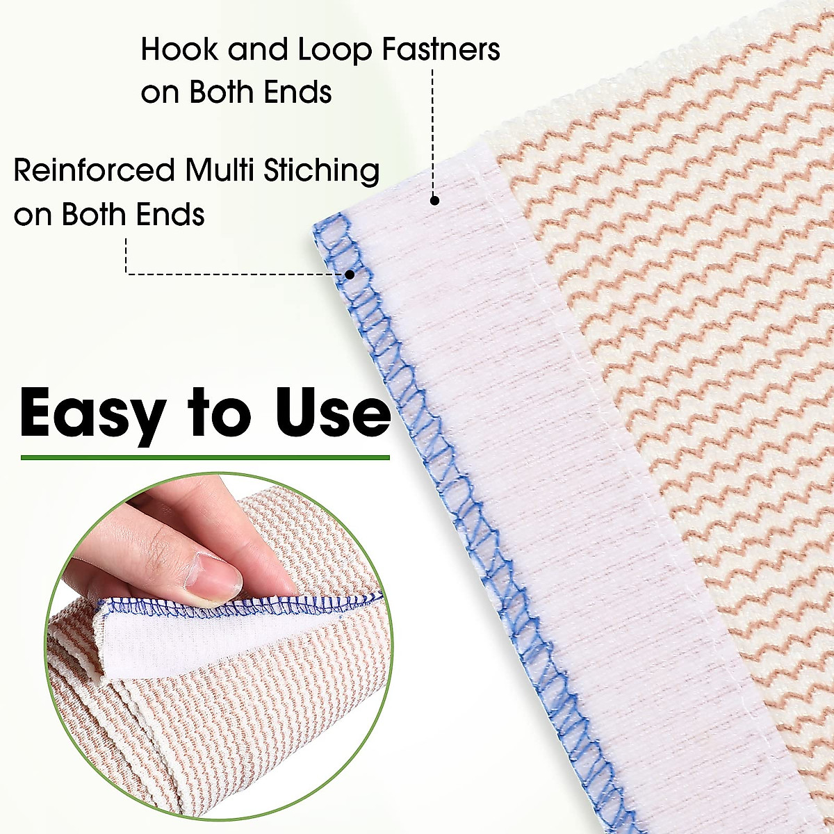 30 Pcs Elastic Bandage Wrap Compression Bandage with Self Closure Washable Reusable Elastic Bandage for Sports Sprains Injuries (3 Inch, 4 Inch in Width)