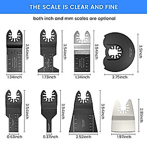 Oscillating Saw Blades, 33pcs Quick Release Oscillating Tool Blades for Wood Metal Cutting, Multi Tool blades Compatible with Fein Multimaster Porter Dewalt Makita Milwaukee Chicago Craftsmans etc.