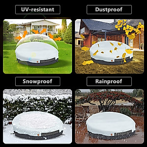 ClawsCover Outdoor Daybed Covers Waterproof,Round/Oval Patio Sectional Couch Bed Furniture Cover with Canopy,Heavy Duty Tearproof 600D Polyester Fabric,All Weather Protection,88Lx85Wx35/16H Inch