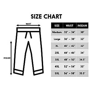 DREAM USA Men's Heavyweight Fleece Cargo Sweatpants, Charcoal, 5X-Large