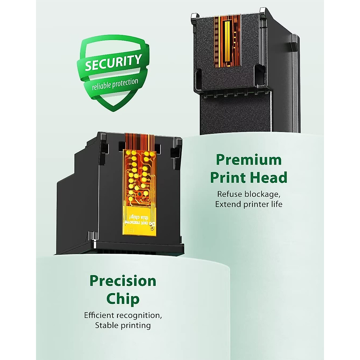 64XL Black Ink Cartridges Black Compatible for HP 64 XL Work with HP Envy Photo 7855 7858 7155 6255 6252 7100 7800, HP Envy Inspire 7900e 7950e Tango Series Printer (2 Pack)