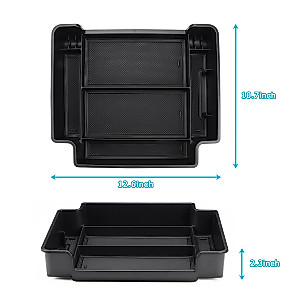 MARCHFA Center Console Organizer Tray Compatible for 2021 2022 2023 Chevy Suburban Tahoe Accessories Armrest Tray Organizer for 2021 2022 2023 GMC Yukon Insert Secondary Storage Box
