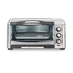 Hamilton Beach 31323 Sure-Crisp Air Fry Fryer Toaster Oven, 6 Slice Capacity, Stainless Steel (Renewed)