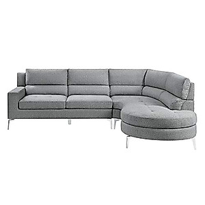 Homelegance 103" Sectional Sofa with Chaise End, Gray