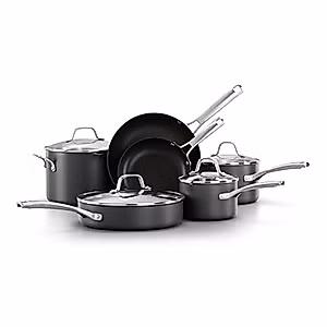 Calphalon Classic Hard-Anodized Nonstick Cookware, 10-Piece Pots and Pans Set