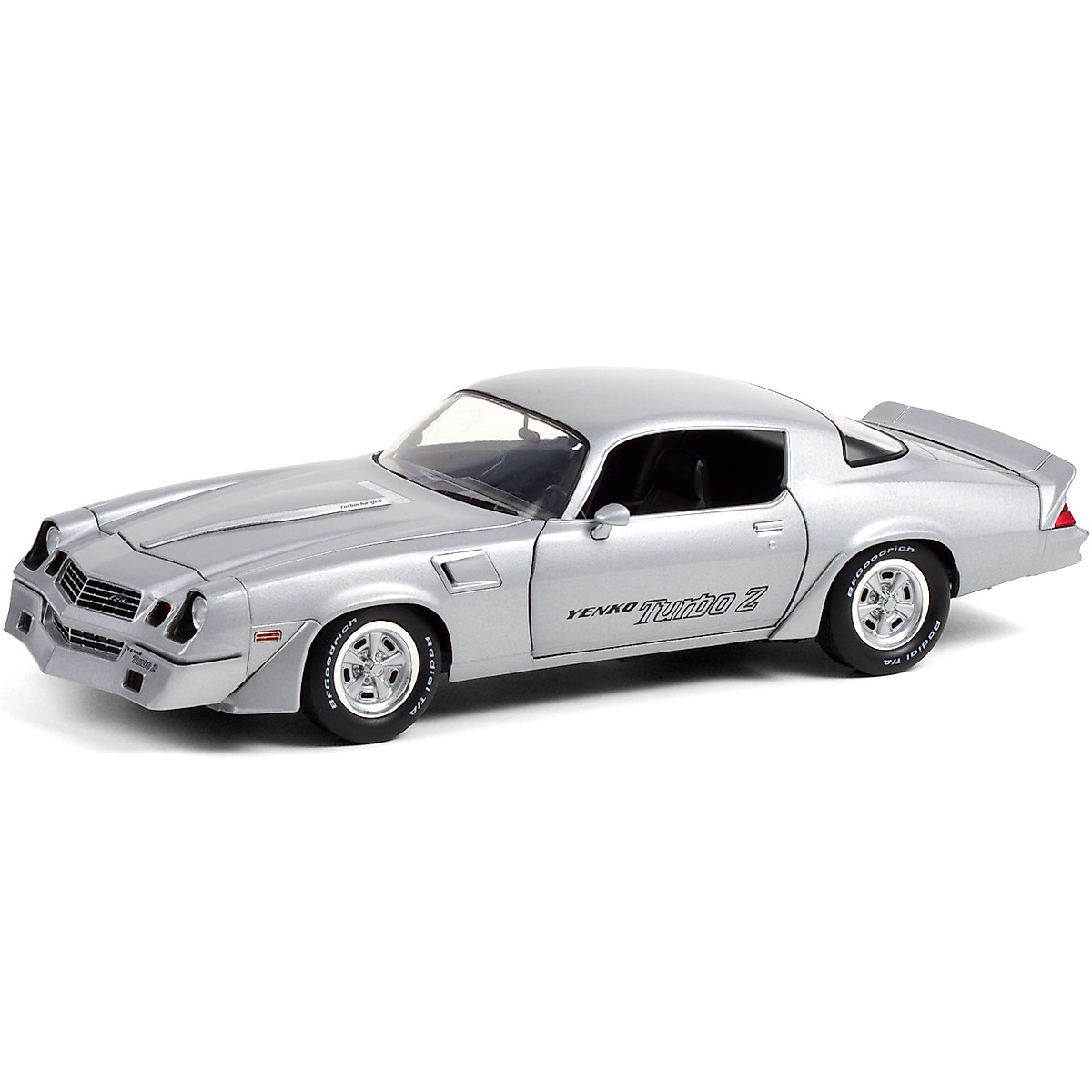 1981 Chevy Z/28 Yenko Turbo Z Turbo Silver Metallic 1/18 Diecast Model Car by Greenlight 13594