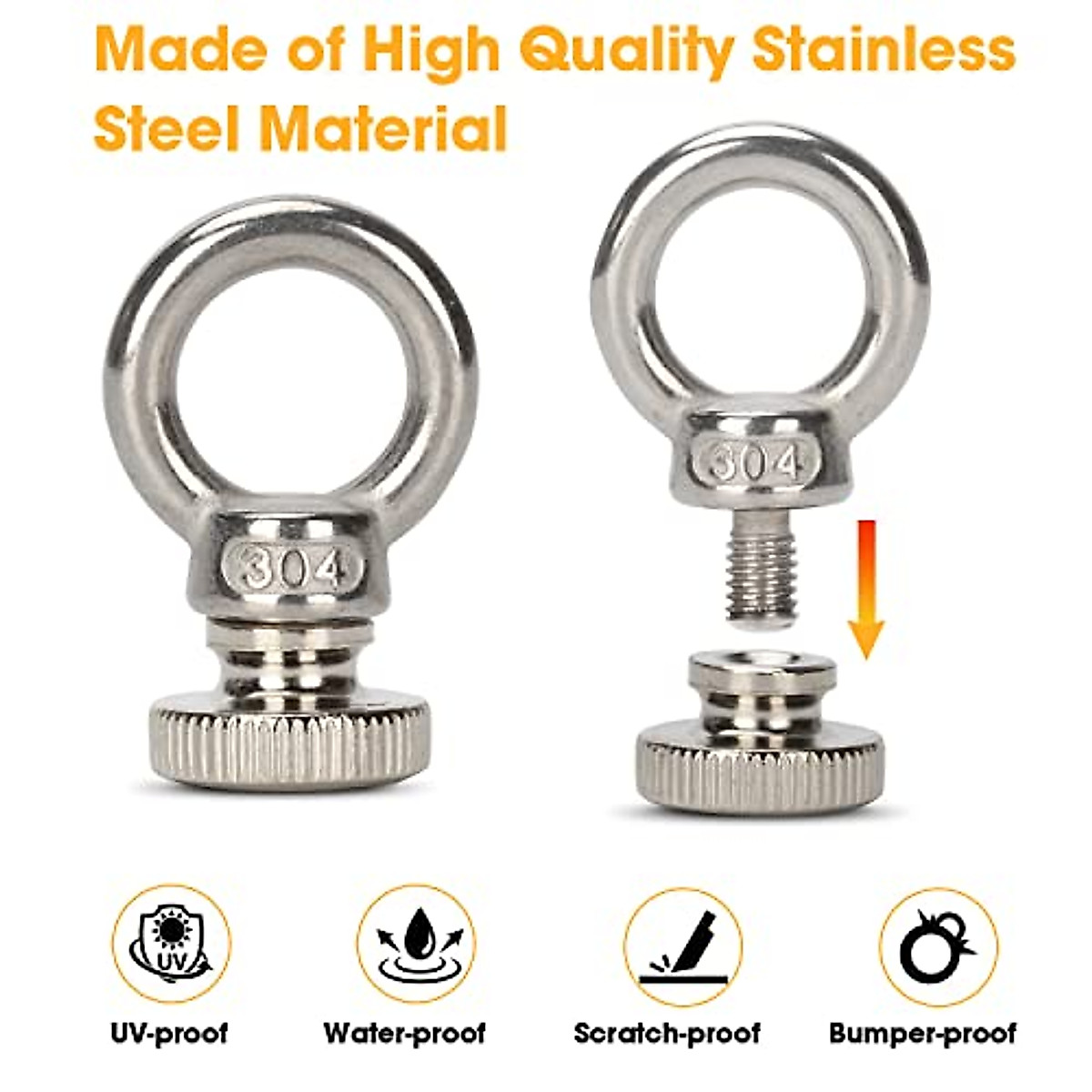 4 Packs Tassel Hanger for Bogg Bag, Stainless Steel Insert Charm Keychain Hanger - Accessories for Bogg Bags