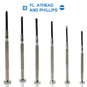 6 PCS Precision Screwdriver Sets, Eyeglass Repair Kit Screwdriver, Mini Screwdriver Set, Flat Head and Philips Head Screwdriver Sets, With 6 Different Sizes, Suitable For Watch, Electronic Repairs