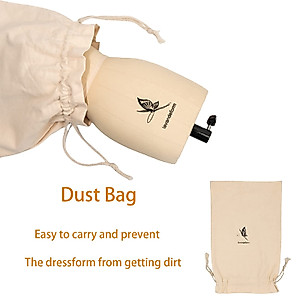 lavandeform Half Scale Dress Form（Not Adult Full Size） 1:2 Miniature Sewing Half Size Mannequin. straightly into Body Inside, Fully Pinnable Dressmaker Dummy. (Black)