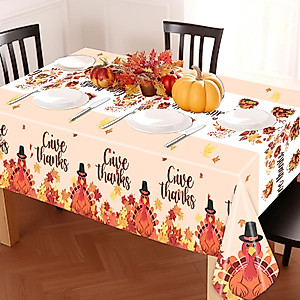 Fecedy Happy Thanksgiving Hanging Extra Large Fabric Sign Poster Background Banner with Pumpkin Maple Leaves Turkey Pattern for Thanksgiving Day Autumn Harvest Decorations 43.3"x70.8"