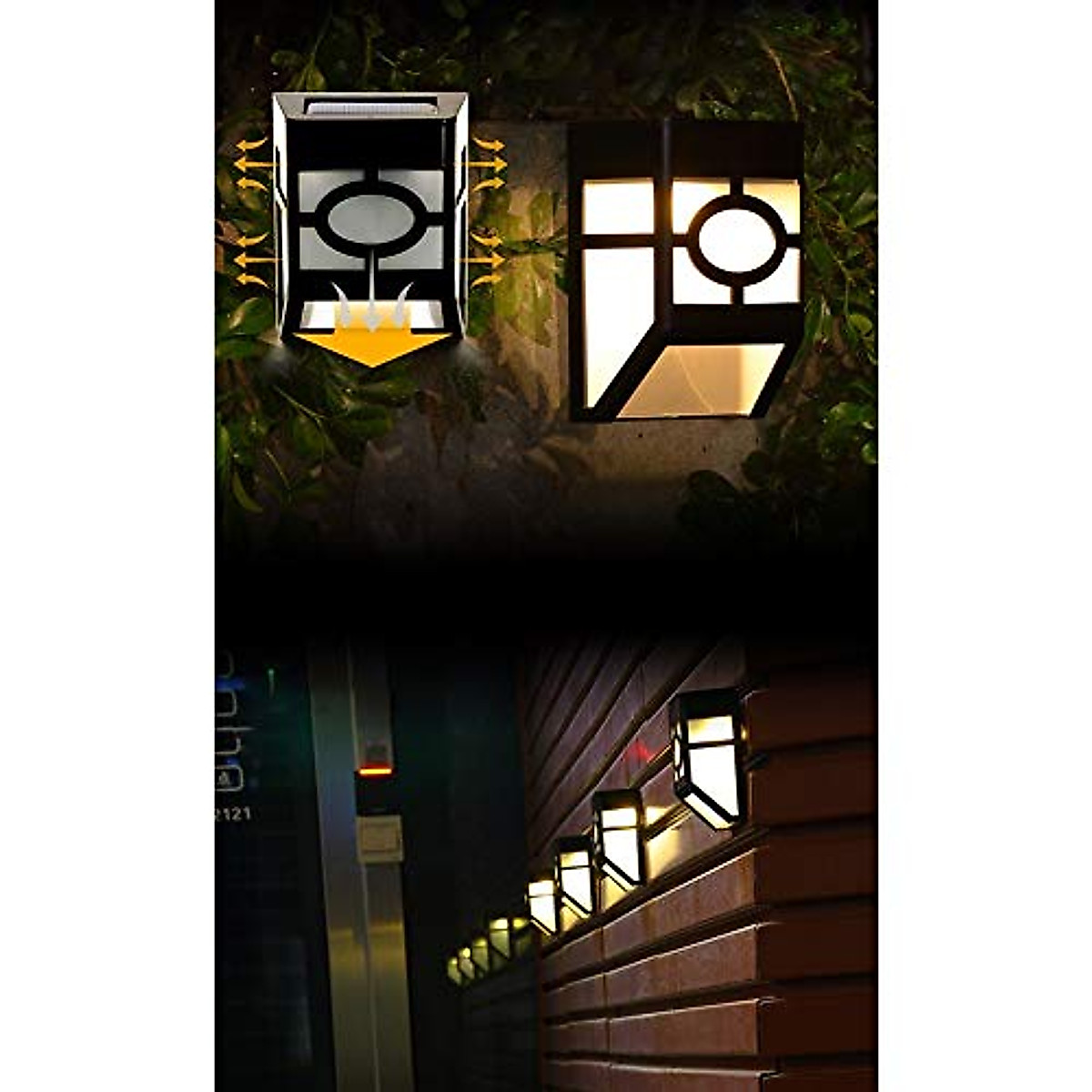 RRH Garden Lights Solar Powered Solar Garden Light Outdoor Garden Villa Courtyard Decoration Lamp Home Yard Fence Gate Door Post Wall Lamp Landscape Path Lights (Size : 6 Pieces)