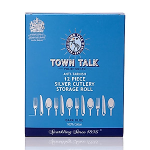 12 Piece Silver Flatware Storage Roll by Town Talk