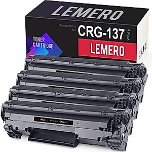 LEMERO Compatible Toner Cartridge Replacement for Canon 137 CRG137 for Canon ImageClass MF236n MF232w MF216n LBP151dw D570 Printer (Black, 4-Pack)