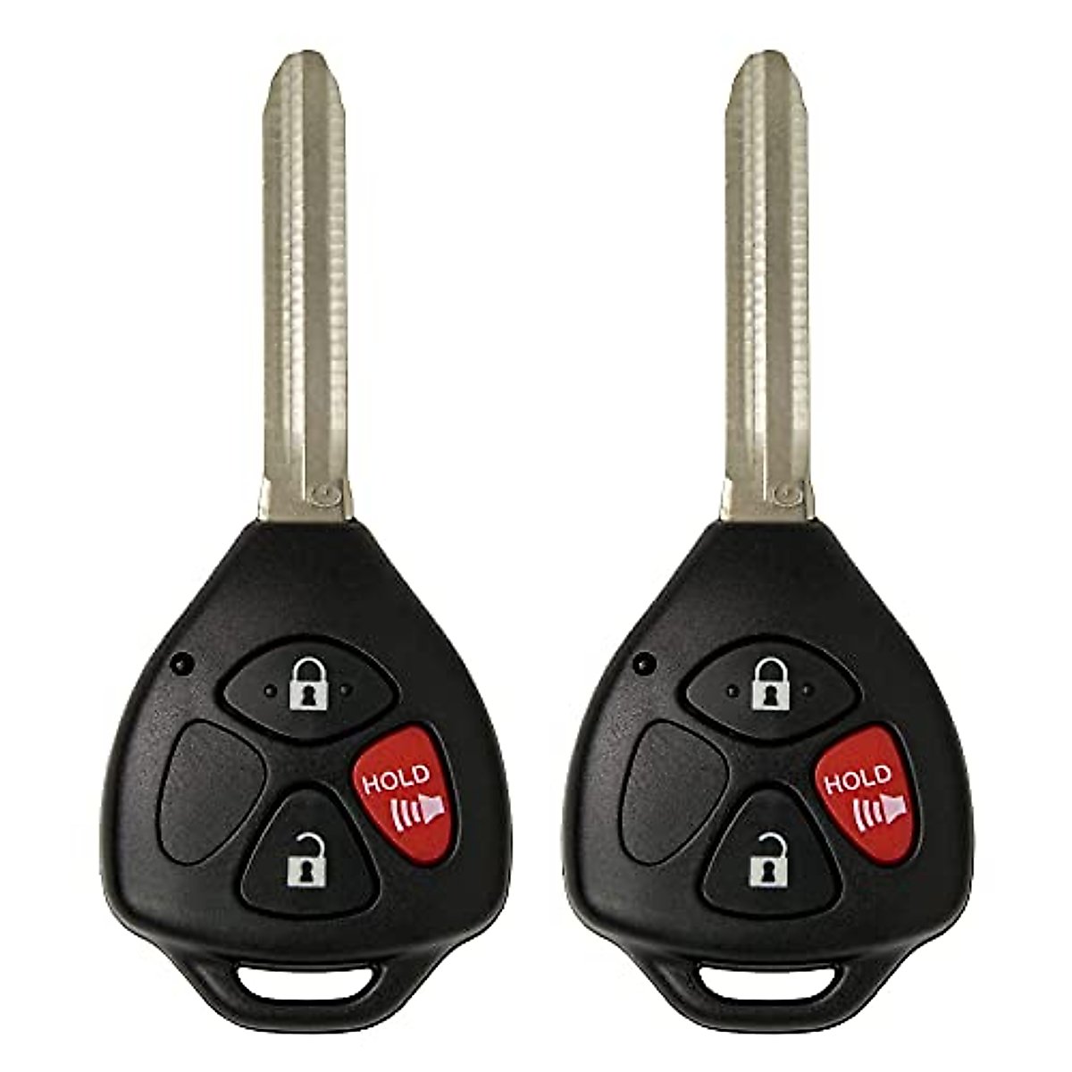 Keyless2Go Replacement for Keyless Entry Remote Car Key with G Chip for Select 4Runner Rav4 Yaris Models That Use HYQ12BBY, HYQ12BDC (2 Pack)