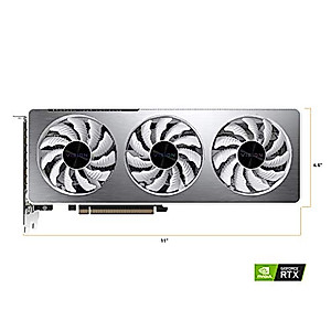 GIGABYTE GeForce RTX 3060 Vision OC 12G Graphics Card, 3X WINDFORCE Fans, 12GB 192-bit GDDR6, GV-N3060VISION OC-12GD Video Card