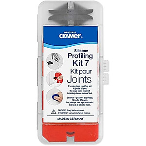 Cramer 40407US Silicone Profiling Kit7 – professional Caulking Tool Kit with Sealant Finishing Tools and Caulk Removal Tools – easy silicone caulking with guides