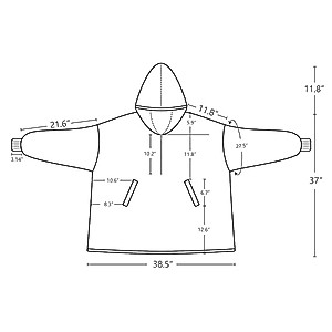 HBlife Oversized Wearable Blanket Hoodie for Adult, Thick Sherpa Sweatshirt with Elastic Sleeves and Giant Pockets Super Warm and Cozy Fuzzy Plush Fleece Blanket Jacket, Pink