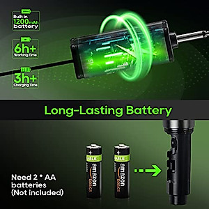 FDUCE Wireless Microphone, Karaoke Mic, UHF Handheld Dynamic System with Rechargeable Receiver for Party, Church, Meeting, Wedding, 260ft (Grey)