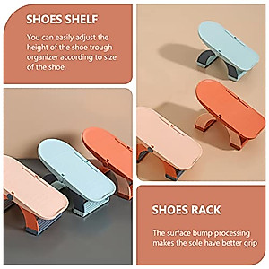 CUBTOL Space Slipper for Deck Holder Stands Clo Low Fixtures Save Stacker: Shoe Rack Slot Sandals Double Organizer Shoes Sneakers Display Organization Sandal Heel Slots Saver Plastic