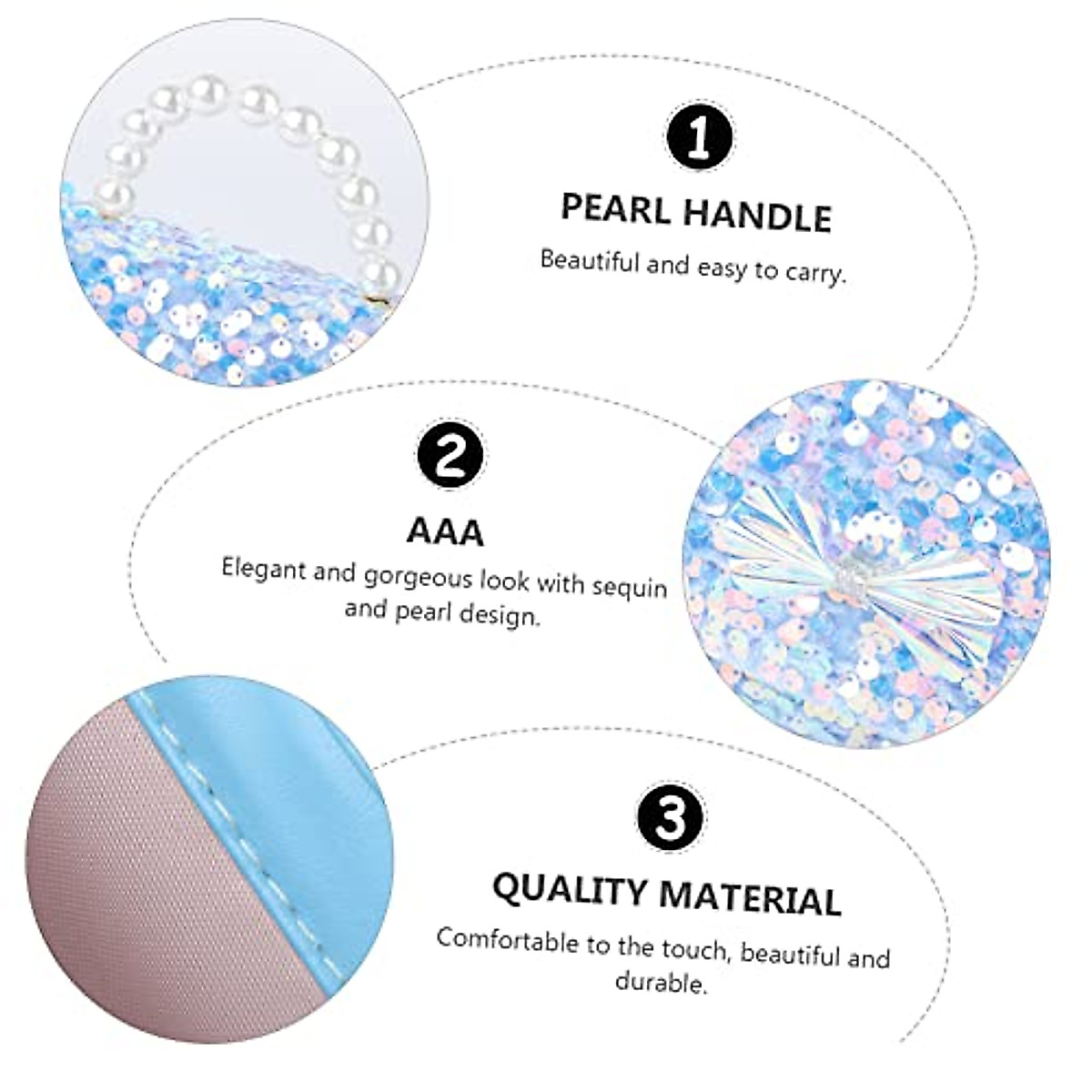 VALICLUD Trendy Sequin Purses for Women Glitter Handbag Chain Women's Crossbody Bag Elegant Bowknot Design Small Size Big Storage for Ladies