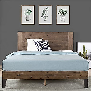 ZINUS Tonja Wood Platform Bed Frame with Headboard / Mattress Foundation with Wood Slat Support / No Box Spring Needed / Easy Assembly, Queen