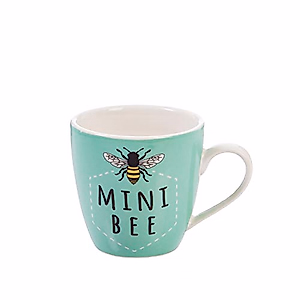 Cypress Home Queen Bee Mini Bee Mommy and Me Ceramic Cups | Gift Set of 2 | Maternity Mothers Day Gift | Ceramic Coffee Hot Chocolate Milk Mugs | Gift Box Included