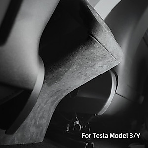 Alfanxi Car Interior Accessory Italy Alcantara Material Anti Kick Trim and Air Conditioner Vent Outlet Frame Cover Compatible with Tesla Model 3/Model Y (Grey)