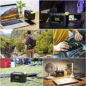 MARBERO Portable Power Station with Solar Panel Kit Solar Generator Included 110V Laptop Charger for Outdoor Home Camping Emergency RV