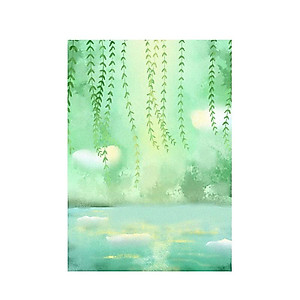 Window Film Window Decal Window Film Privacy Frosted Glass Sticker Green Plants Decoration Adhesive Sticker for Home Privacy Window Decal (Size : 50x120cm)