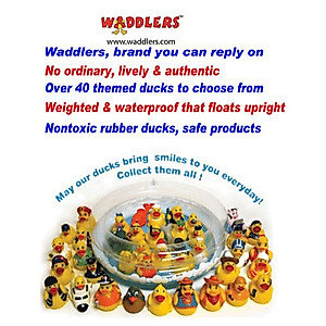 Rubber Duck Patriotic Stars & Stripes, Waddlers Brand American Patriotic Rubber Ducks That Race Upright July 4th Rubber Duck Race. Kids Bath Toy Birthday Party & Baby Shower Gift