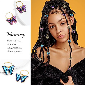 Formery Loc Jewelry Hair Gold Butterfly Charms Braids Jewels Clips Locs Dreadlock Hair Accessories for Women (15pcs) (Butterfly)
