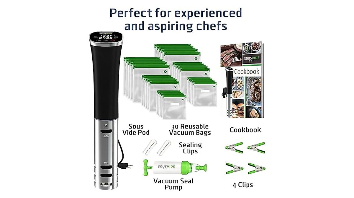 SOUSVIDE ART Immersion Cooker Kit - Perfect Sous Vide Cooking
