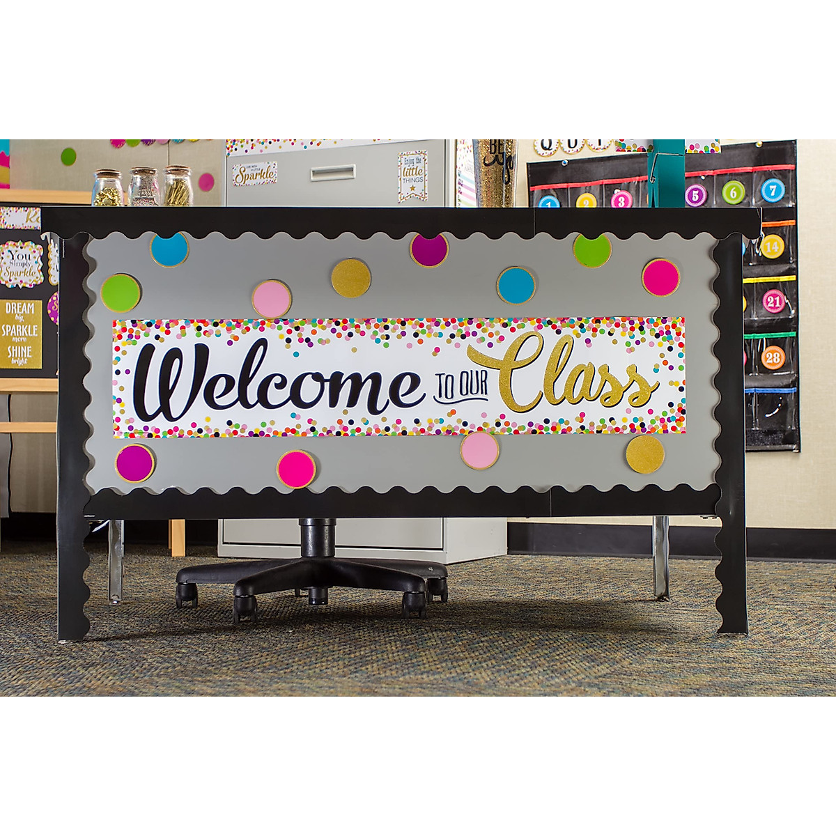 Teacher Created Resources Black Scalloped Border Trim, Black (4397)
