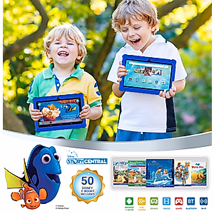 Contixo Kids Tablet V8, 7-inch HD, Ages 3-7, Toddler Tablet with Camera, Parental Control - Android 11, 16GB, WiFi, Learning Tablet for Children, 50+ Disney Storybooks Apps and Kid-Proof Case, DkBlue