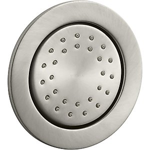 WaterTile(R) round 27-nozzle body spray 2.0 gpm with stimulating spray and Katalyst(R) air-induction technology