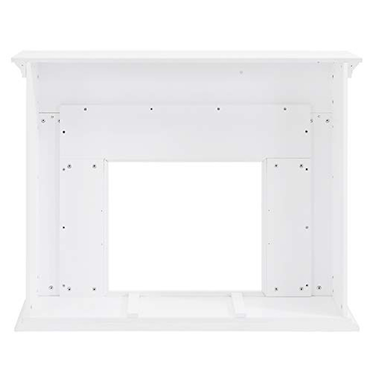 SEI Furniture Torlington Marble Tiled Touch Screen Electric 50" Fireplace w/Remote Control - White/Gray Marble