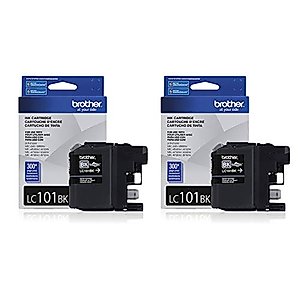 Brother LC-101BK Ink Cartridge Black , 2-Pack in retail packing