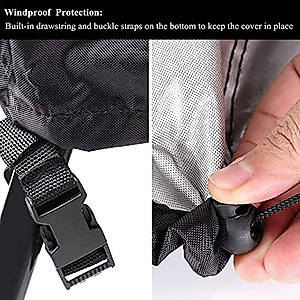 Large Chair Cover for Outside,Patio Stackable Chair Cover,High Back Chair Cover,Waterproof Chair Cover for 4-6 Stackable Dining Chair,UV Protection Cover for Garden Lawn Yard Furniture (68*68*72)