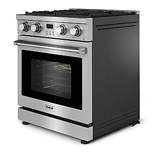 THOR Kitchen Professional 30-Inch Liquid Propane Range in Stainless Steel - Model ARG30LP