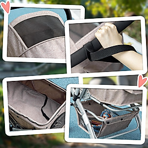 PawHut Dog Stroller for Small Dogs Cats, 4 Wheels One-Click Fold Pet Stroller with Swivel Wheels, Brake, Basket Storage, Safety Belts, Adjustable Canopy, Zippered Mesh Window Door, Brown