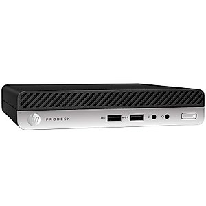 HP ProDesk 400 G4 Mini Home & Business Desktop Mini Black (Intel i5-8500T 6-Core, 32GB RAM, 1TB SATA SSD, Intel UHD 630, WiFi, Bluetooth, 2xUSB 3.1, 2 Display Port (DP), Win 10 Pro) (Renewed)
