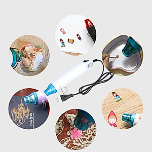 Beeiee Heat Gun for crafts,Mini Handheld Hot Air Gun,300W Portable Heat Gun for DIY Craft Embossing, Shrink Wrapping PVC, Drying Paint, Clay, Rubber Stamp