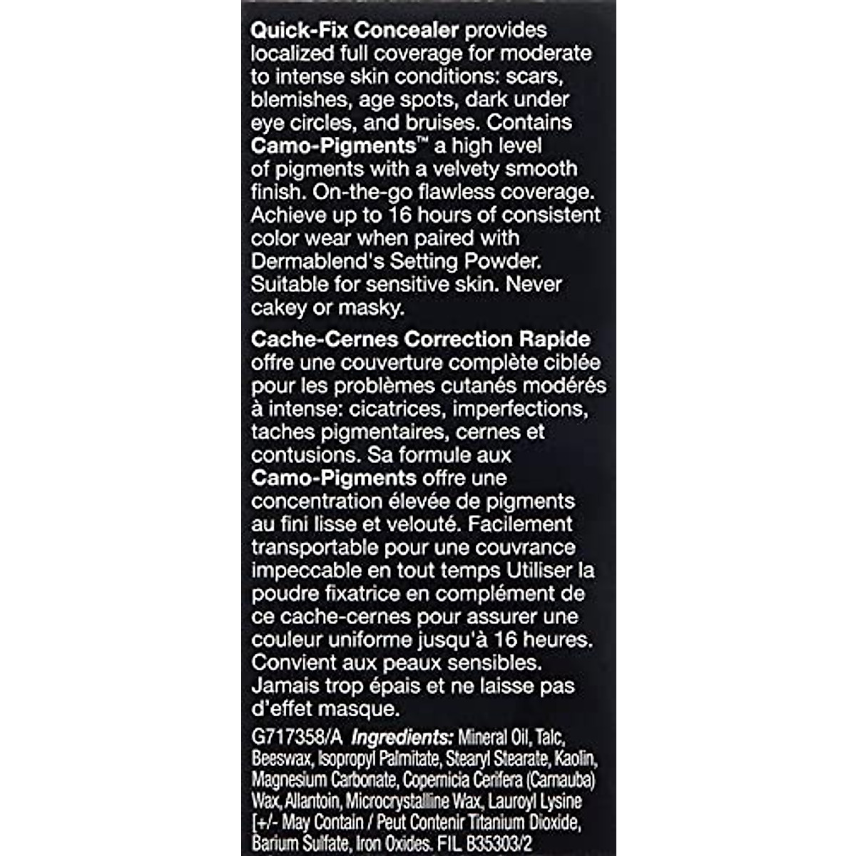 Dermablend Quick Fix Full Coverage Cream Concealer Stick , Fast & Easy Pecision Coverage with all day Hydration, Multi-tasking concealer for Dark Circles, Acne, and Scars