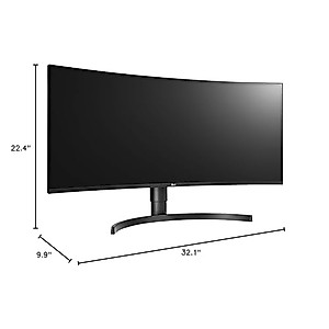 LG 34WL85C-B UltraWide 34” 21:9 Curved WQHD (3440 x 1440) IPS Display, sRGB 99% Color Gamut, HDR 10, Height / Tilt Adjustable Stand – Black