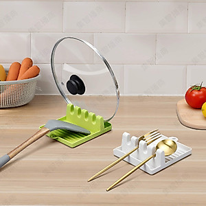 Haryeer Rest For Stove Top With Drip Pad(Two Pack) Kitchen Utensil Holder For Spoons, Food Safe Haryeer Rest Utensil Holder For Counter Top, Spoons, Ladles, Tongs