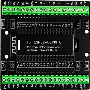 for ESP32 Super Breakout Board 3.81mm / 0.15" Terminal Blocks GPIO Expansion Board 3 Types Output for ESP32 Module ESP-WROOM-32 ESP32-DevKitC