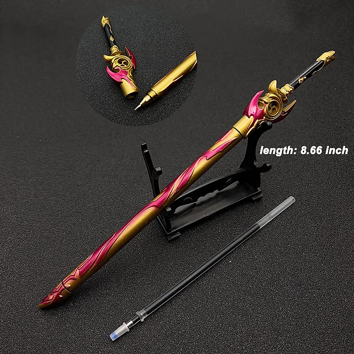 HUNGAHAAPAI Genshin Impact Pencil Case With Metal Brass Bookmark And Weapon-pen For School Students Total 8 Genshin Impact Merch Ayaka