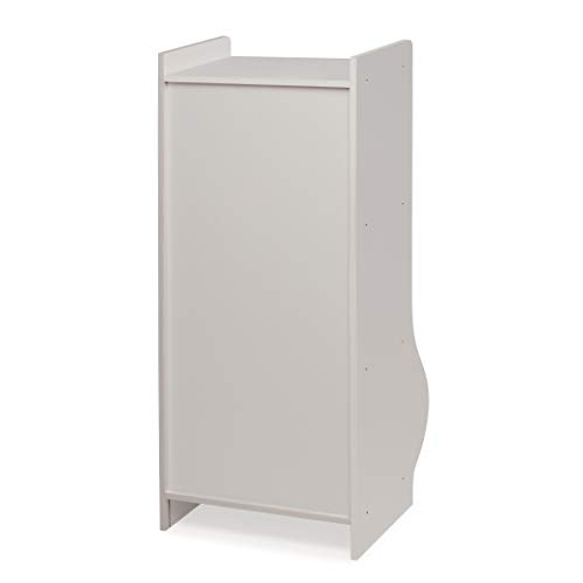 Badger Basket Upright Storage Nook with Reversible Basket, White, Melamine Surface, 2 Shelves, 1 Angled Bin, Customizable Storage Solution for Kids