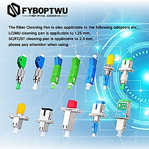 fyboptwu - 2 pcs Fiber Optic Cleaner Fiber Optic Tools Fiber Cleaning Pen for LC/MU Connector & SC/ST/FC Connector